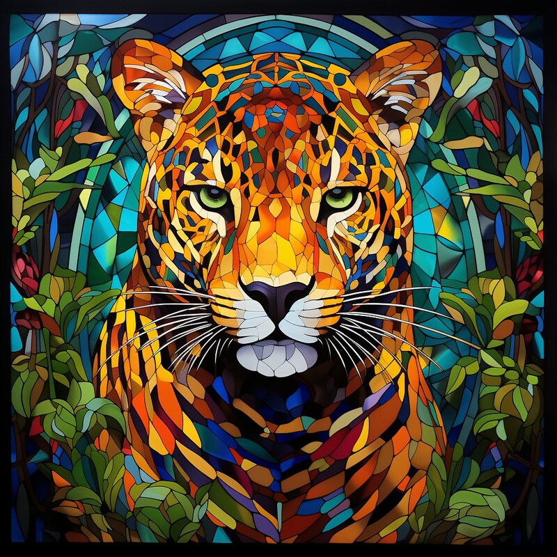 Jaguar Wall Art Glass - Etsy