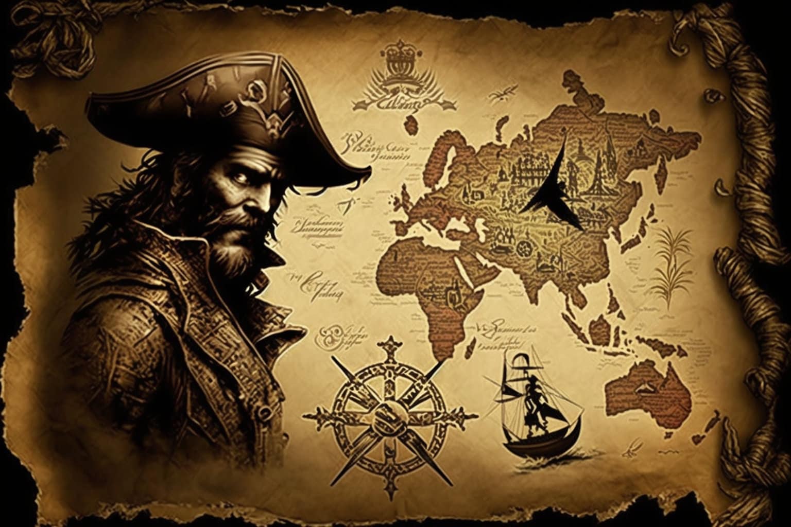 Treasure Map Design Prints for Tumbler Sublimation, T-shirt Design ...