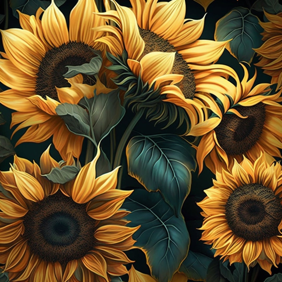 Big Sunflowers Design for Tumbler Sublimation, T-shirt Design, Wall Art ...