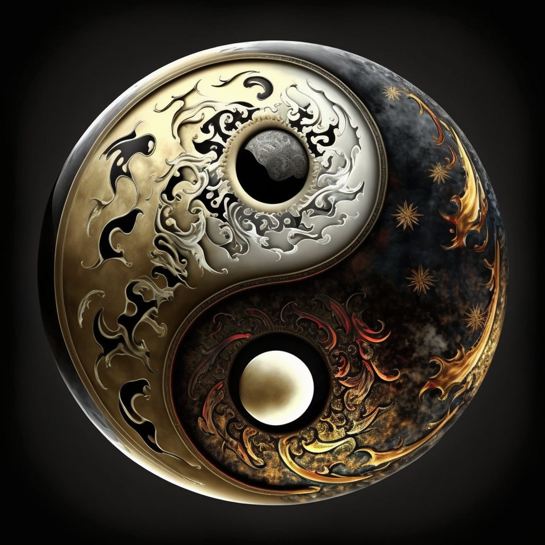 Celestial Sun Moon Ying Yang Zodiac Design for Tumbler Sublimation, T-shirt Design, Wall Art PNG ...