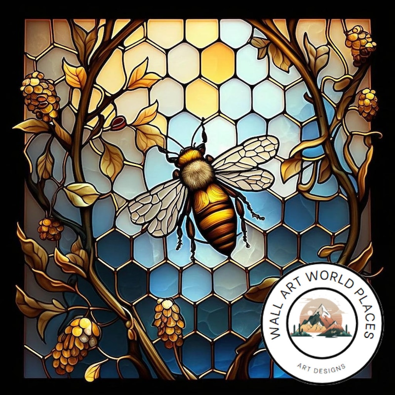 Bee Stained Glass - Etsy