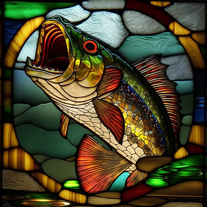 Bass Stained Glass - Etsy