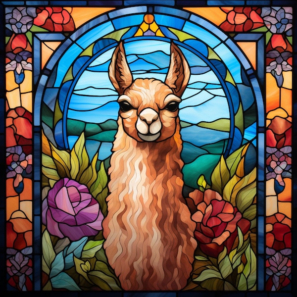 Alpaca Stained Glass - Etsy