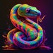 Neon Snake Design for Tumbler Sublimation, T-shirt Design, Wall Art ...