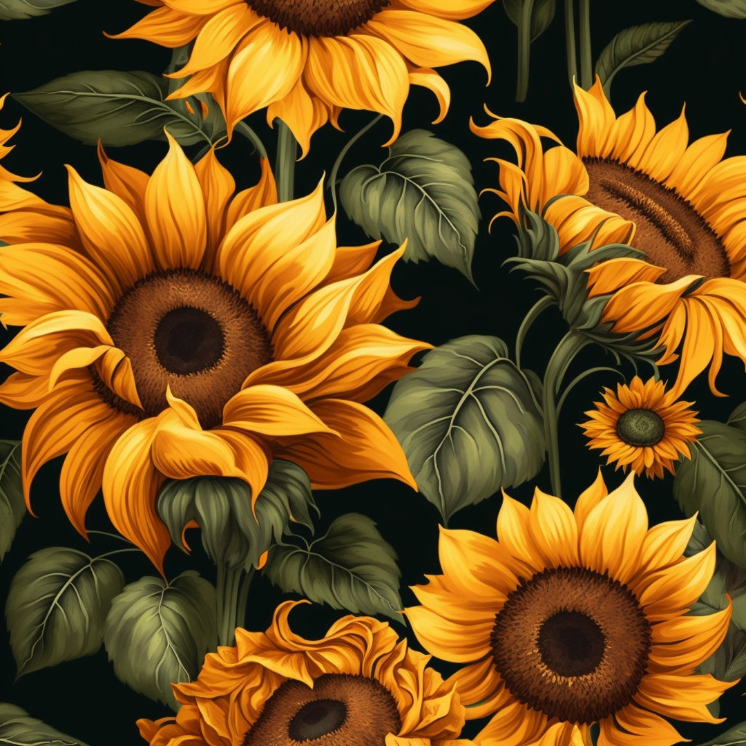 Big Sunflowers Design for Tumbler Sublimation, T-shirt Design, Wall Art ...