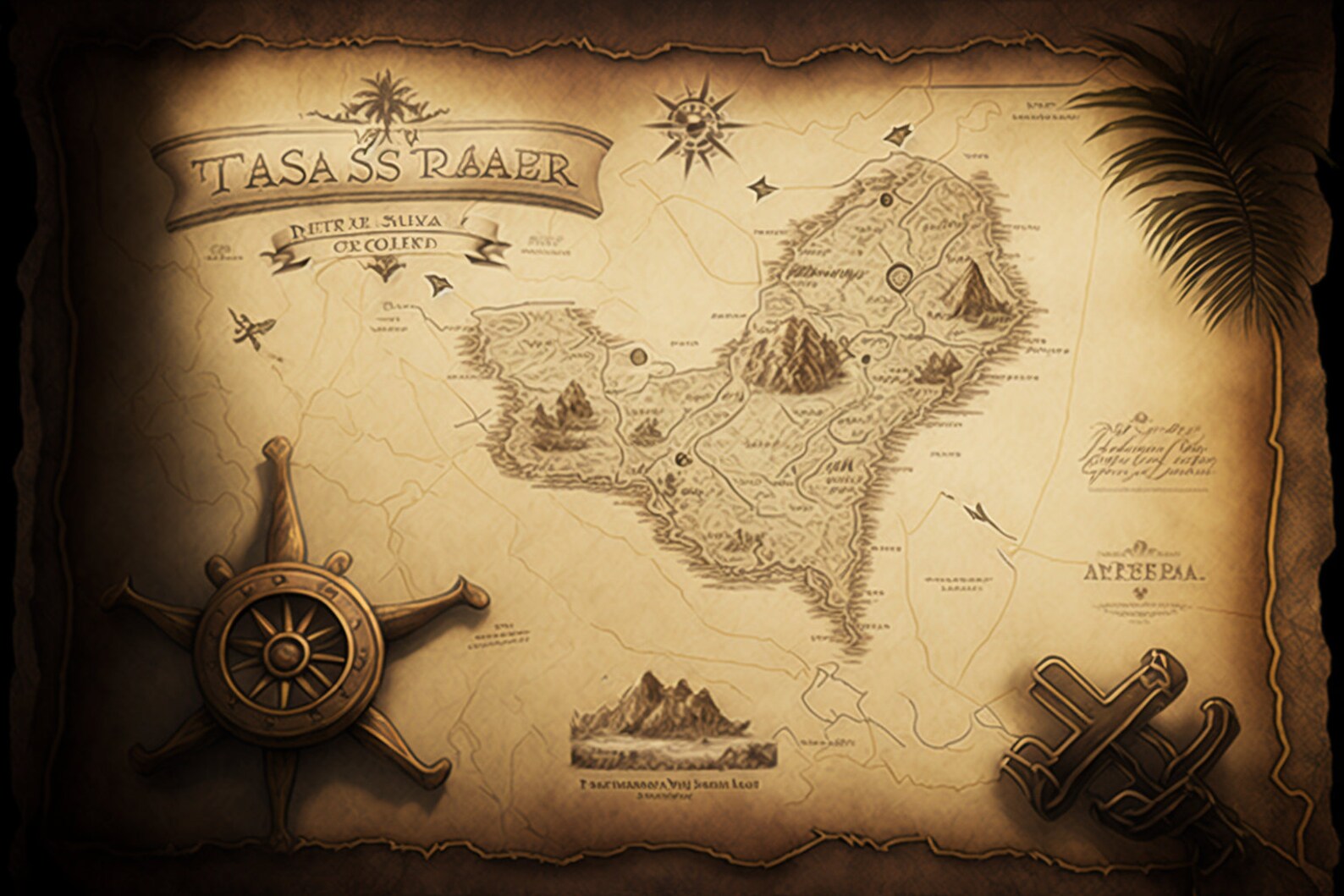 Treasure Map Design Prints for Tumbler Sublimation, T-shirt Design ...