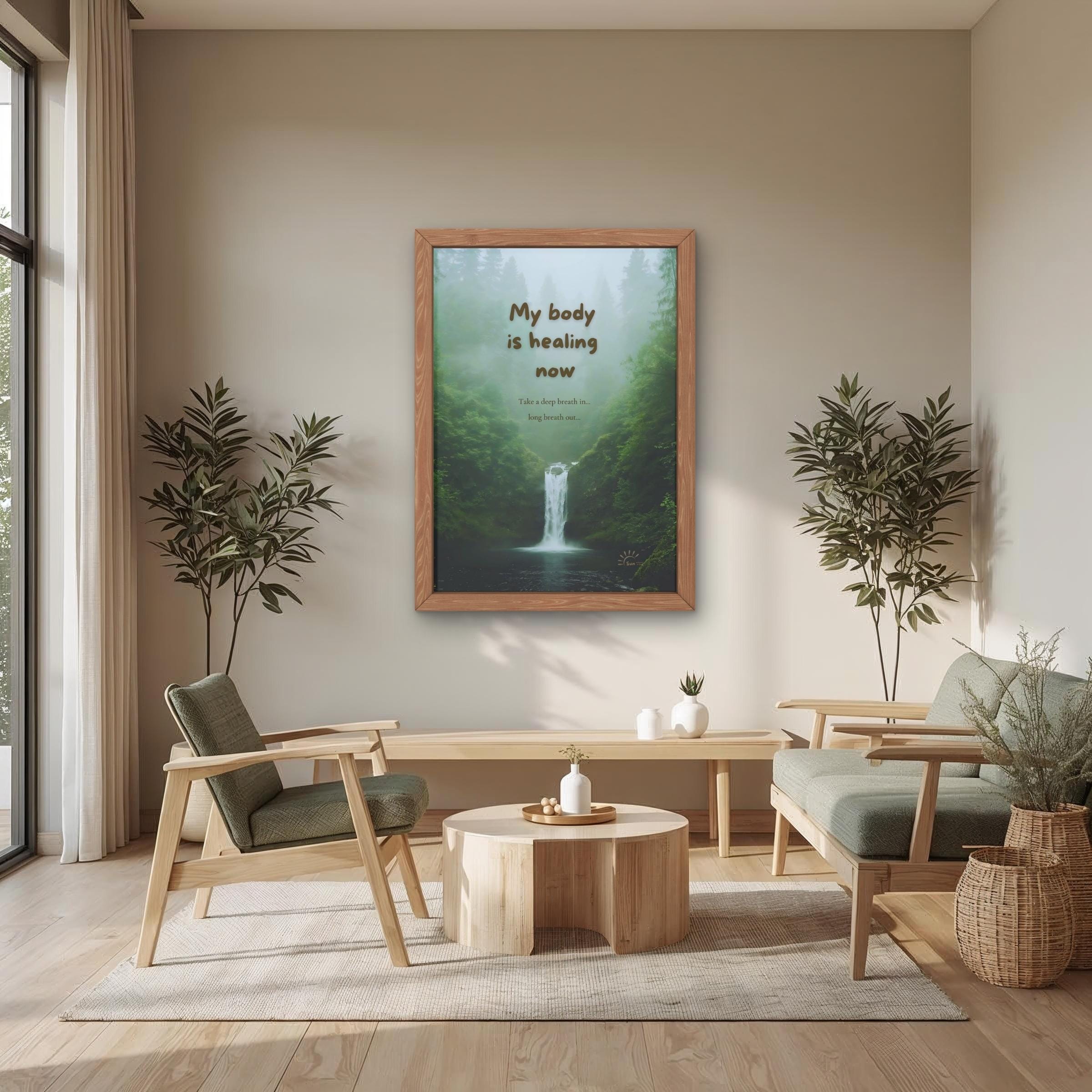 My Body is Healing Now Printable Wall Art, Healing Affirmation Print ...