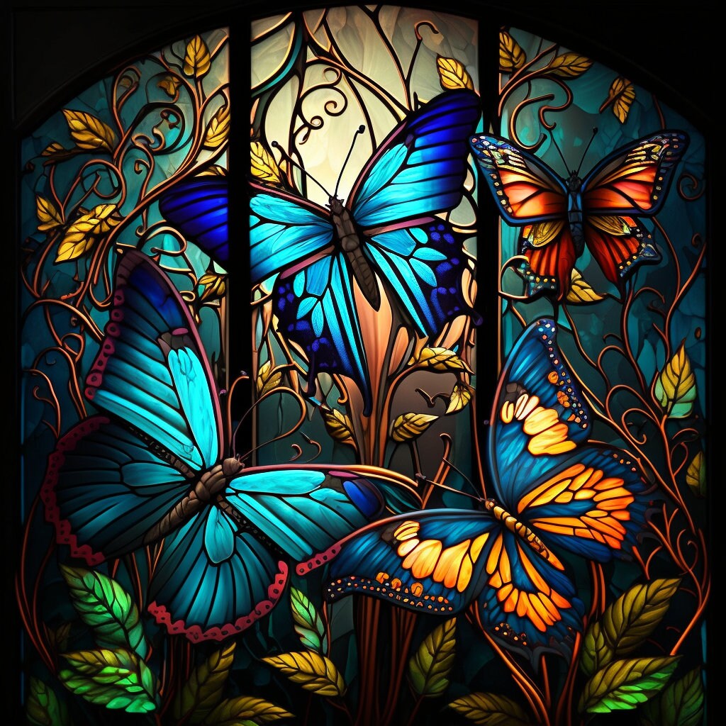 Stained Glass Butterfly Designs