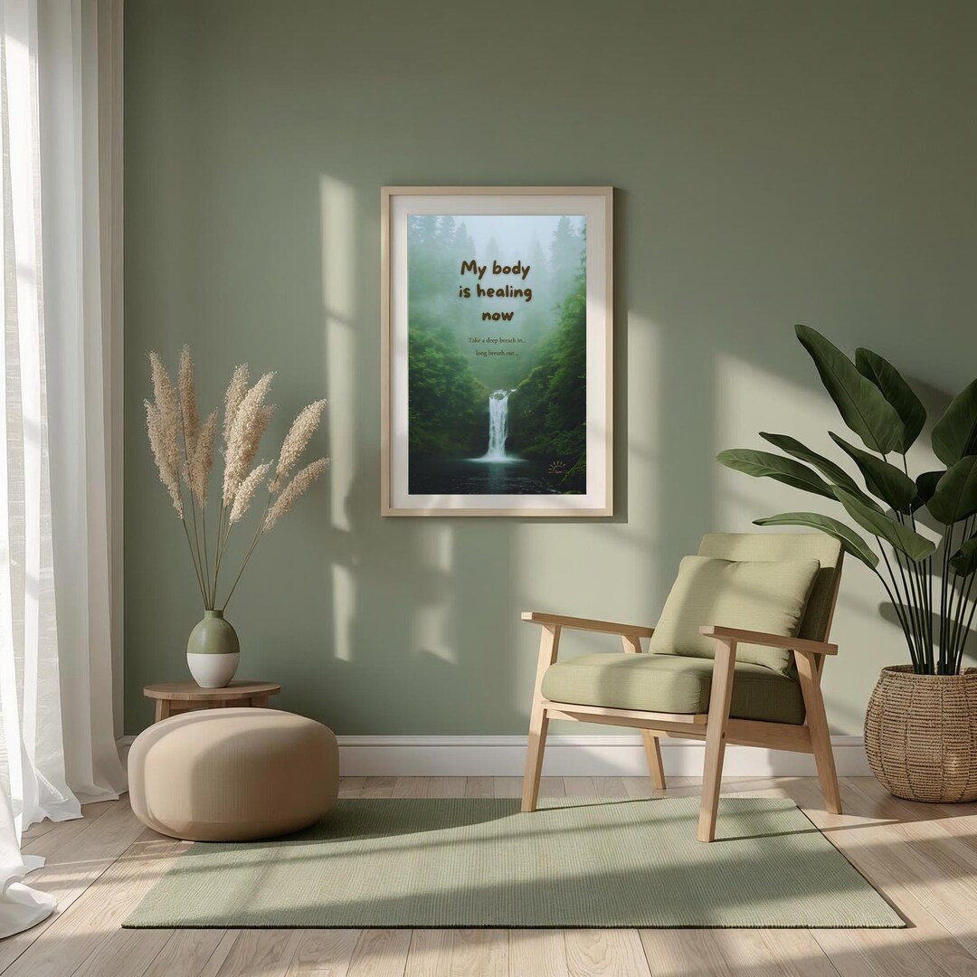 My Body is Healing Now Printable Wall Art, Healing Affirmation Print ...
