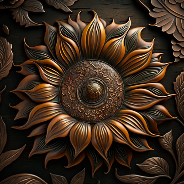 Leather Tooled Wall Art - Etsy