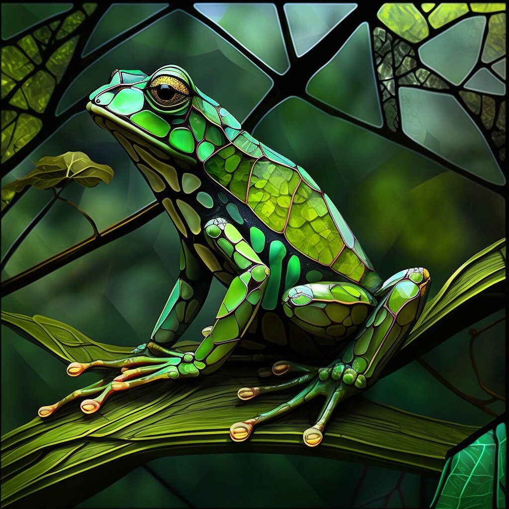 Stained Glass Frog