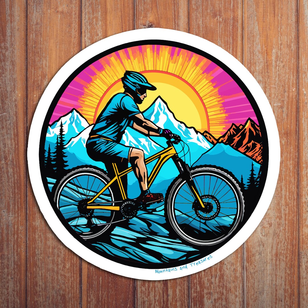 Mountain Biking Sticker Vinyl Decals Canadian Stickers - Etsy