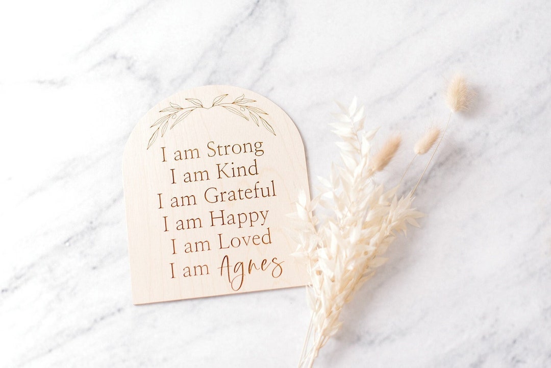 Affirmation Sign, Children's Affirmation Sign, I Am Sign, Wood Sign ...