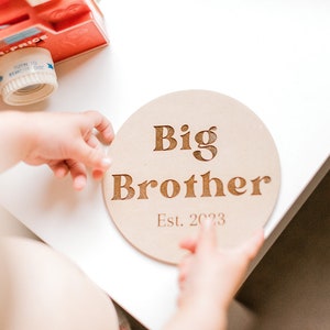 Little Sibling Announcement Sign, Little Brother Announcement Sign ...