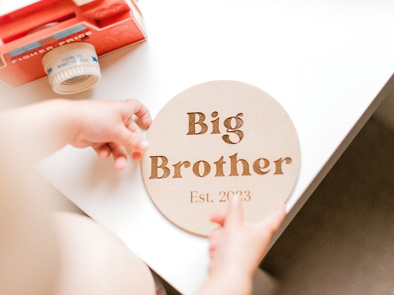 Little Sibling Announcement Sign, Little Brother Announcement Sign ...