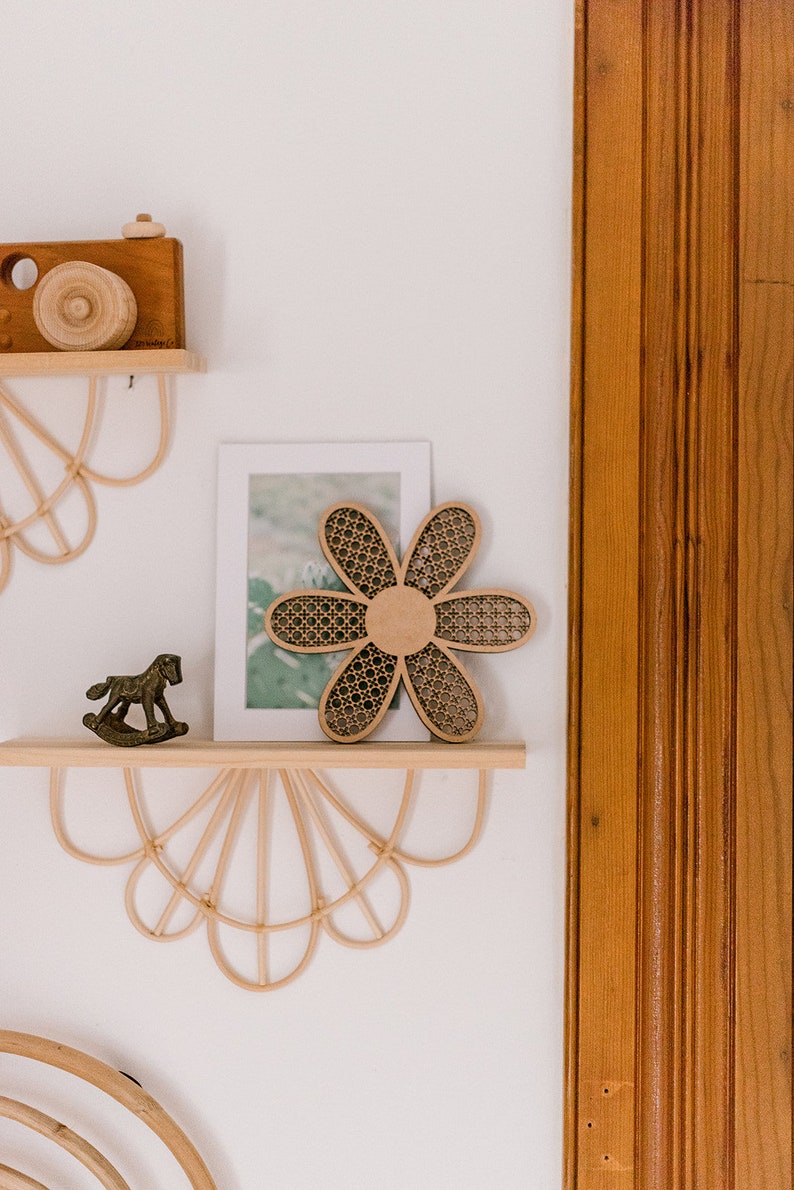 Rattan Wooden Daisies, Daisy Wall Decor, Daisy Nursery Decor, Nursery ...