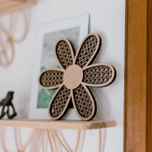 Rattan Wooden Daisies, Daisy Wall Decor, Daisy Nursery Decor, Nursery ...