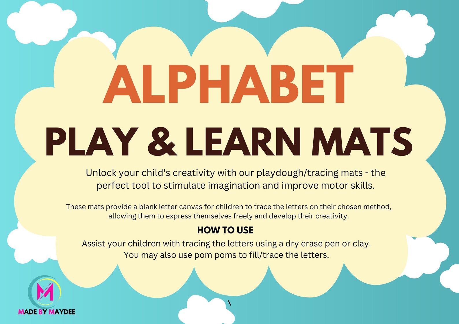 Alphabet & Number Tracing Sheet - Canva Editable Template - No Lock ...