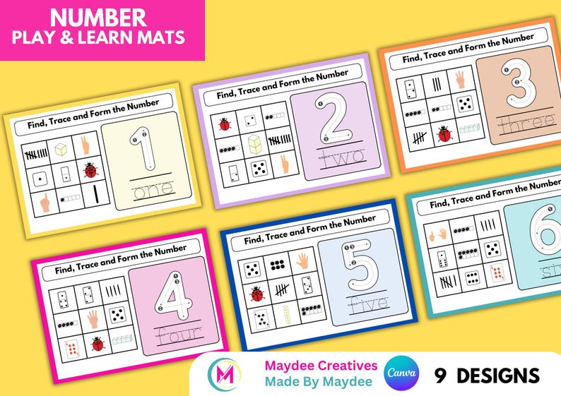 Alphabet & Number Tracing Sheet - Canva Editable Template - No Lock ...