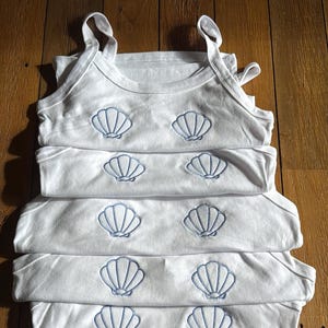 Seashell Bra Crop Top: Personalized Embroidered Tank - Etsy