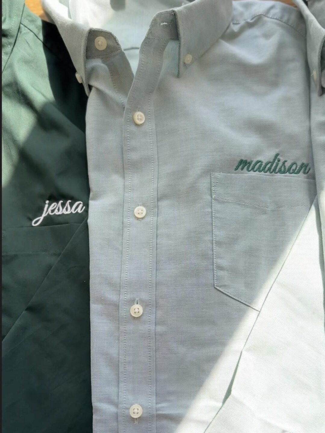 Custom Embroidered Button-up Shirt, Bridesmaids Button Up, Bridal Party ...