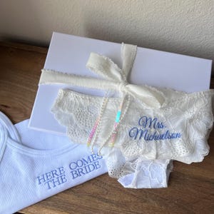 Personalized Bride Lingerie Set, Bride Underwear Set, Wedding Day ...
