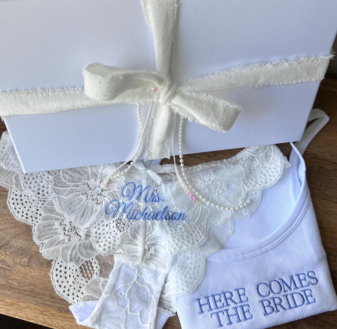 Personalized Bride Lingerie Set, Bride Underwear Set, Wedding Day ...
