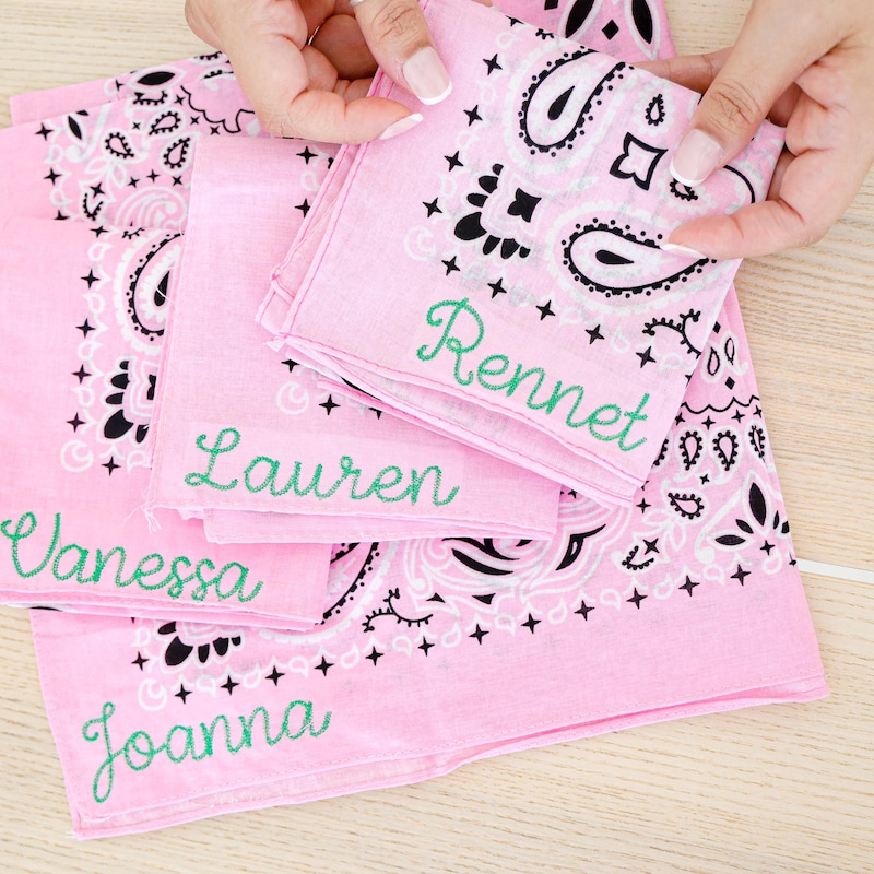 Embroidered Bandana - Etsy