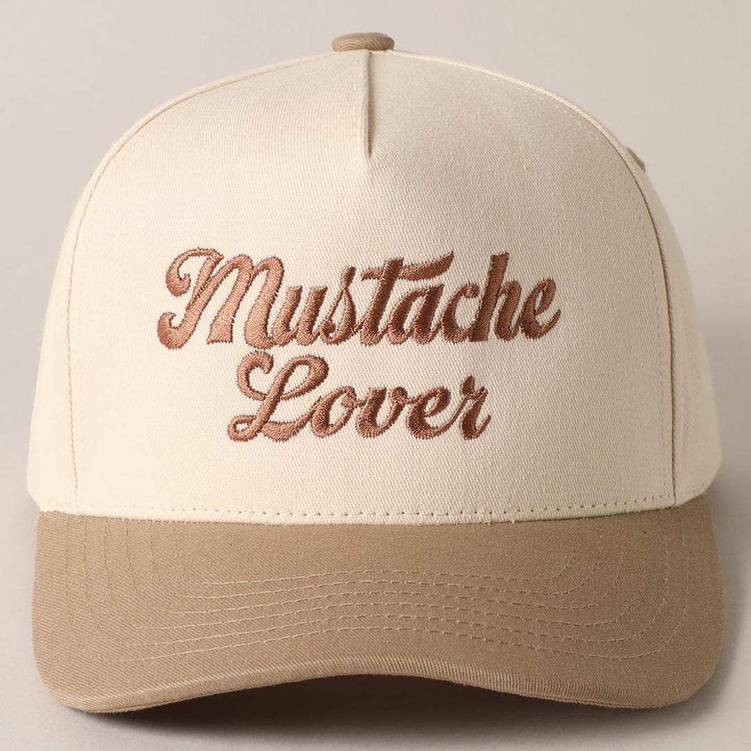 Mustache Lover - Embroidered Trucker Hat, Vintage Trucker Hat - Etsy