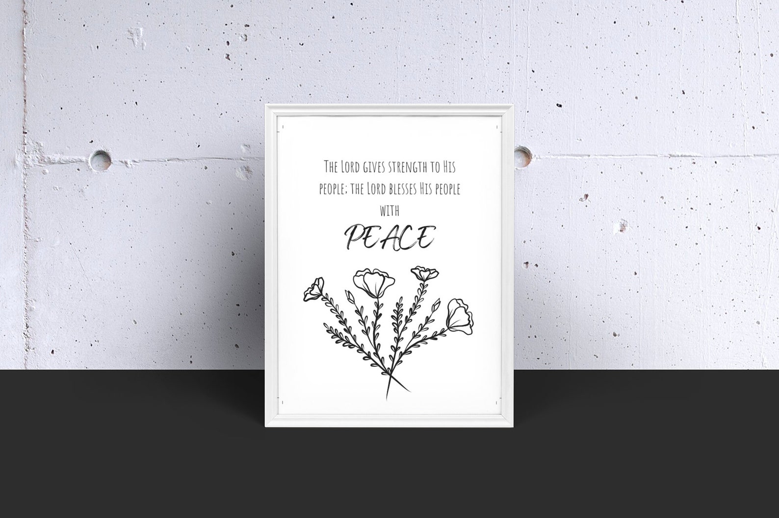 Psalm 29:11 Printable Wall Art Bible Verse Decor Christian Decor ...