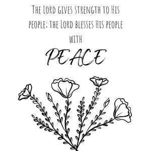 Psalm 29:11 Printable Wall Art Bible Verse Decor Christian Decor ...