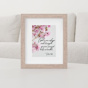 Printable Bible Verse Wall Art - God is Our Refuge - Digital File Art ...