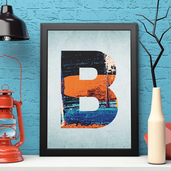Abstract Letter Art - Etsy