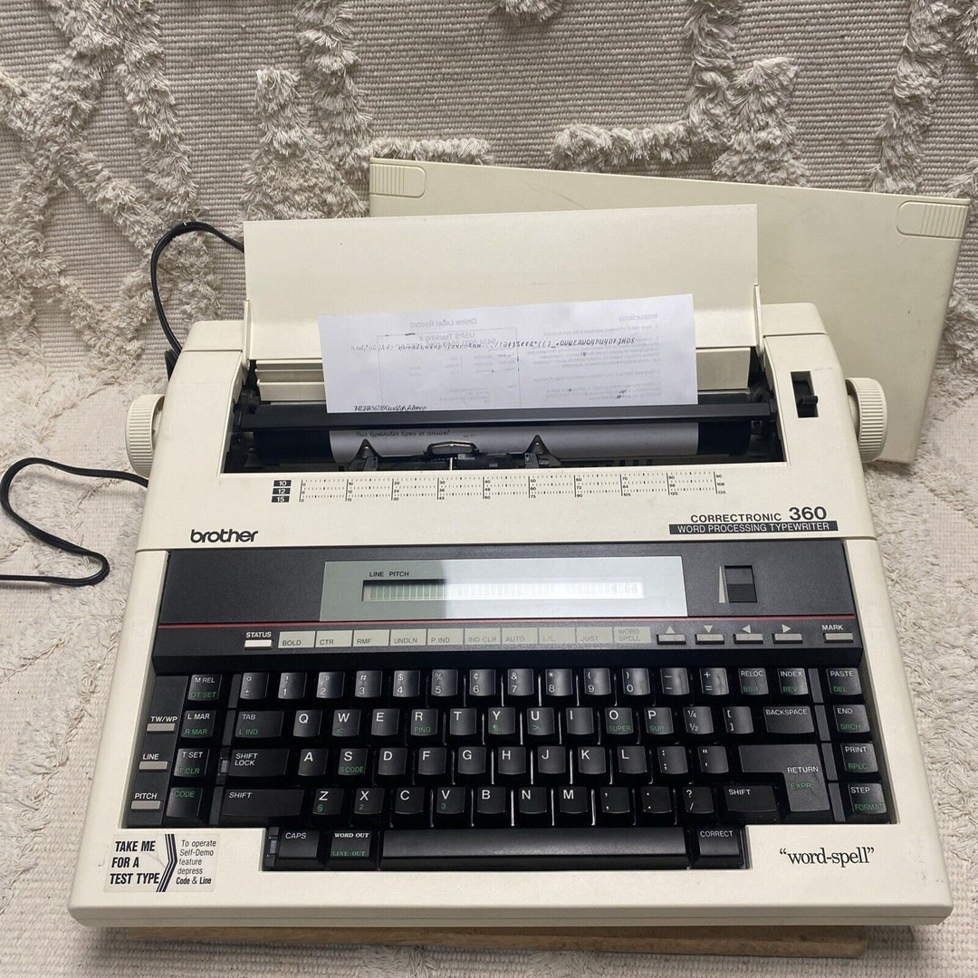Brother Correctronic 360 Word Processing Typewriter With Cursive Daisy ...