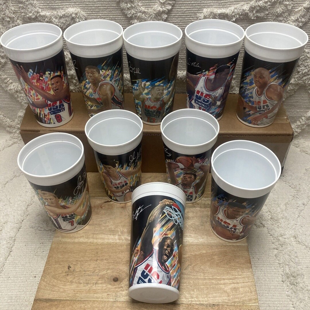 1992 USA Olympic Basketball Dream Team Mcdonald's Collector Cups Full ...