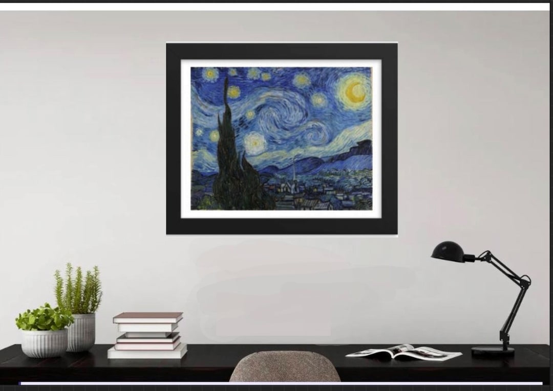 The Starry Night Print by Van Gogh,entryway Decor, Kitchen Poster Print ...