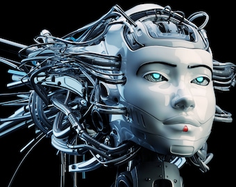 Cyborg Metal Head - Etsy