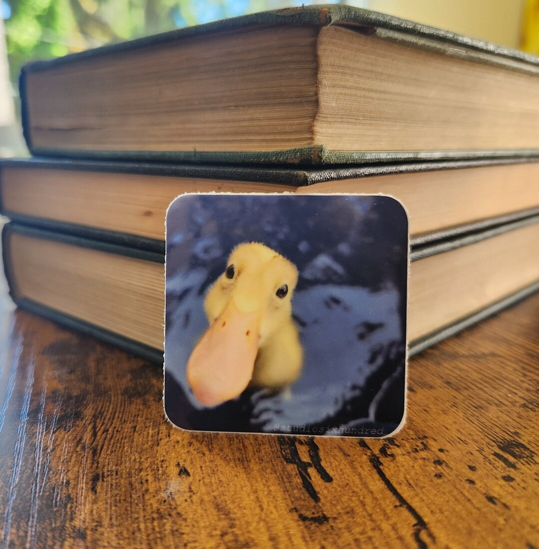 Yellow Duck Sticker Cute Duckling Decal Adorable Baby Farm Animal ...