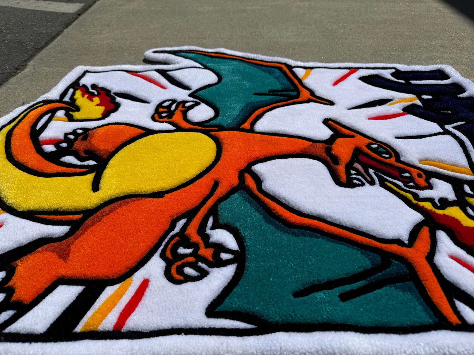 Charizard Tufted Rug | Pokemon Tufted Rug | Somethingrugs - Etsy