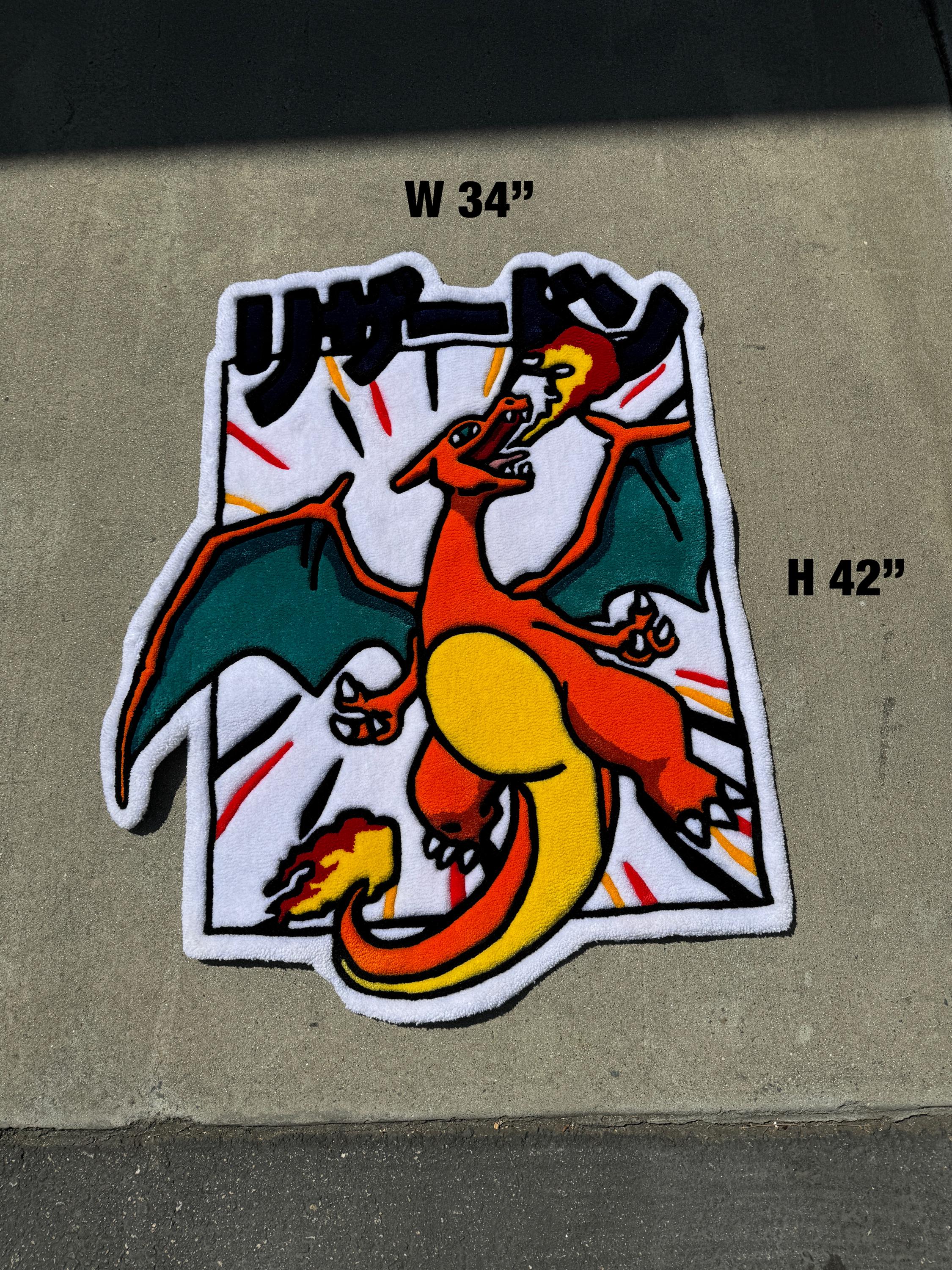 Charizard Tufted Rug | Pokemon Tufted Rug | Somethingrugs - Etsy