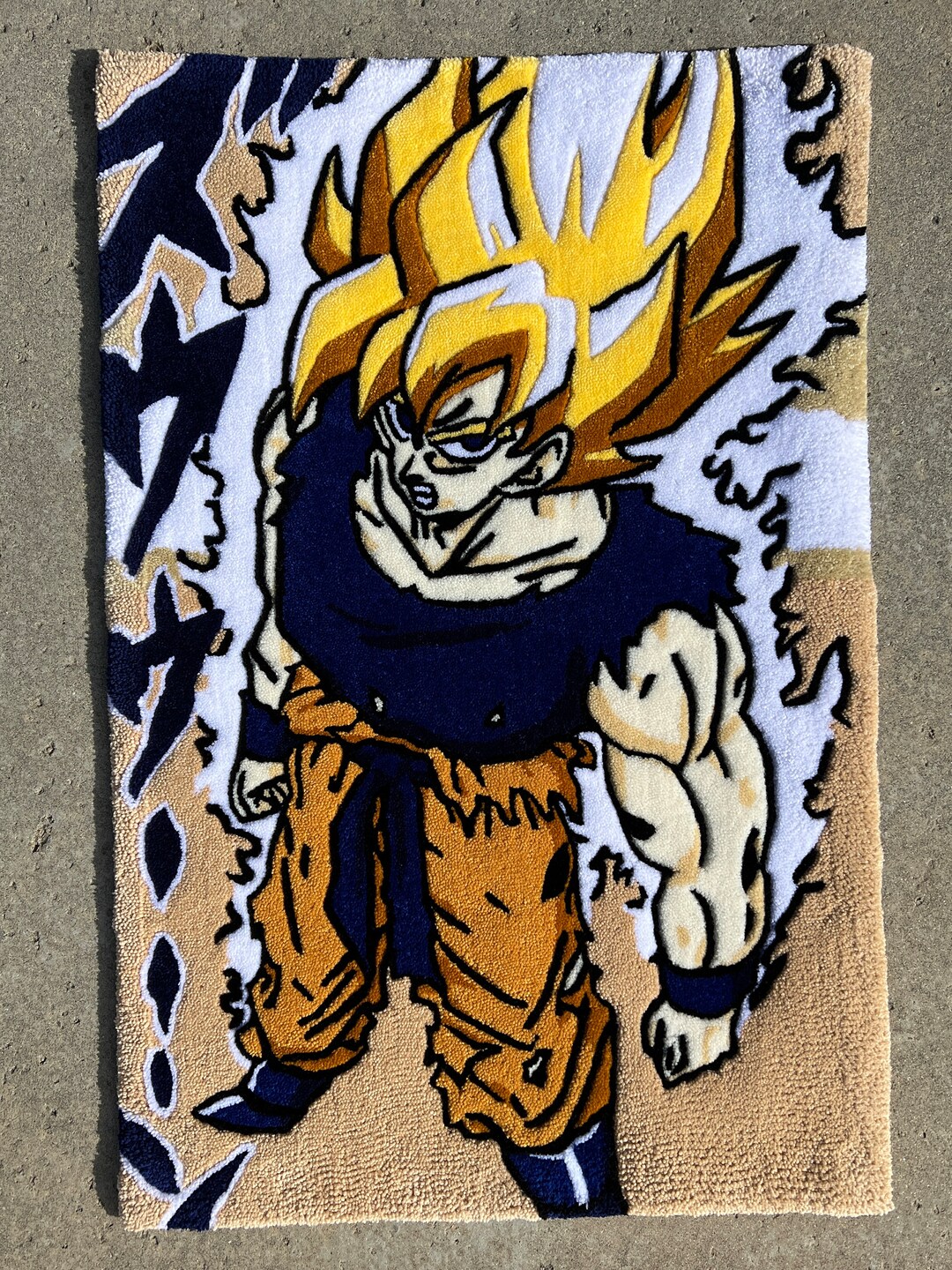 Goku Tufted Rug Somethingrugs Anime Rug Saiyan Rug - Etsy