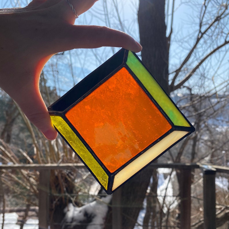 Funky Stained Glass Coaster Set - Etsy