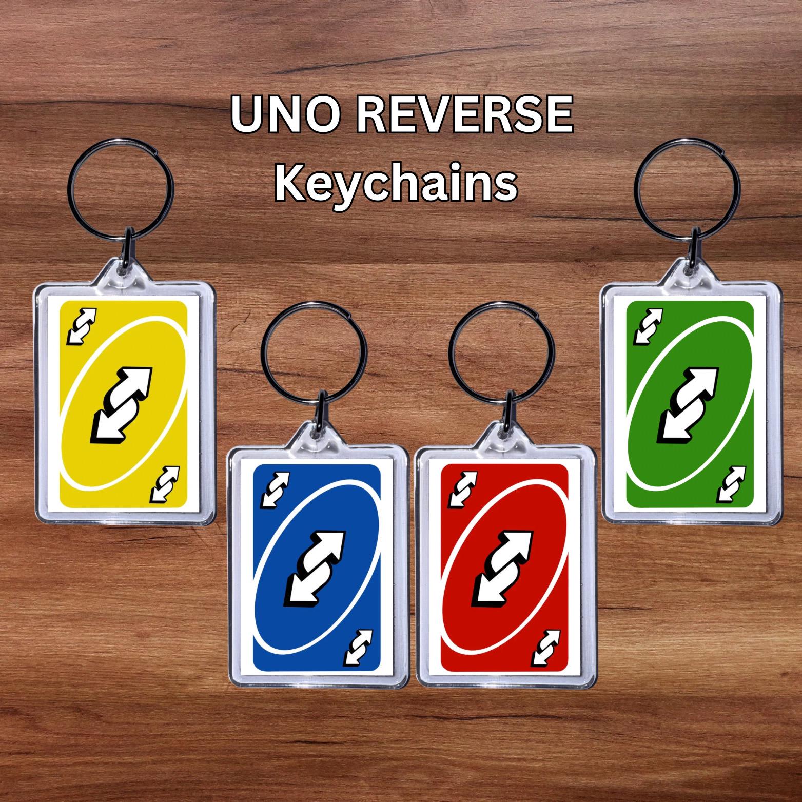 UNO Reverse Keychain - Mini UNO! Reverse Card, Perfect Gift, Present - Etsy
