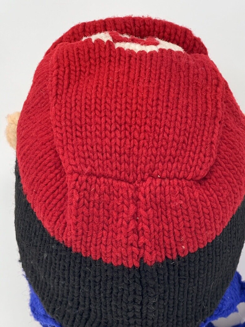 Super Mario Bros Vintage 100% Wool Cap Mario Head Knitted Beanie W ...