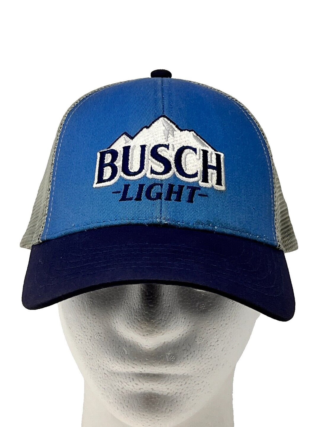 Vintage 90s Busch Light Beer Hat Blue Baseball Trucker Dad Mesh K ...
