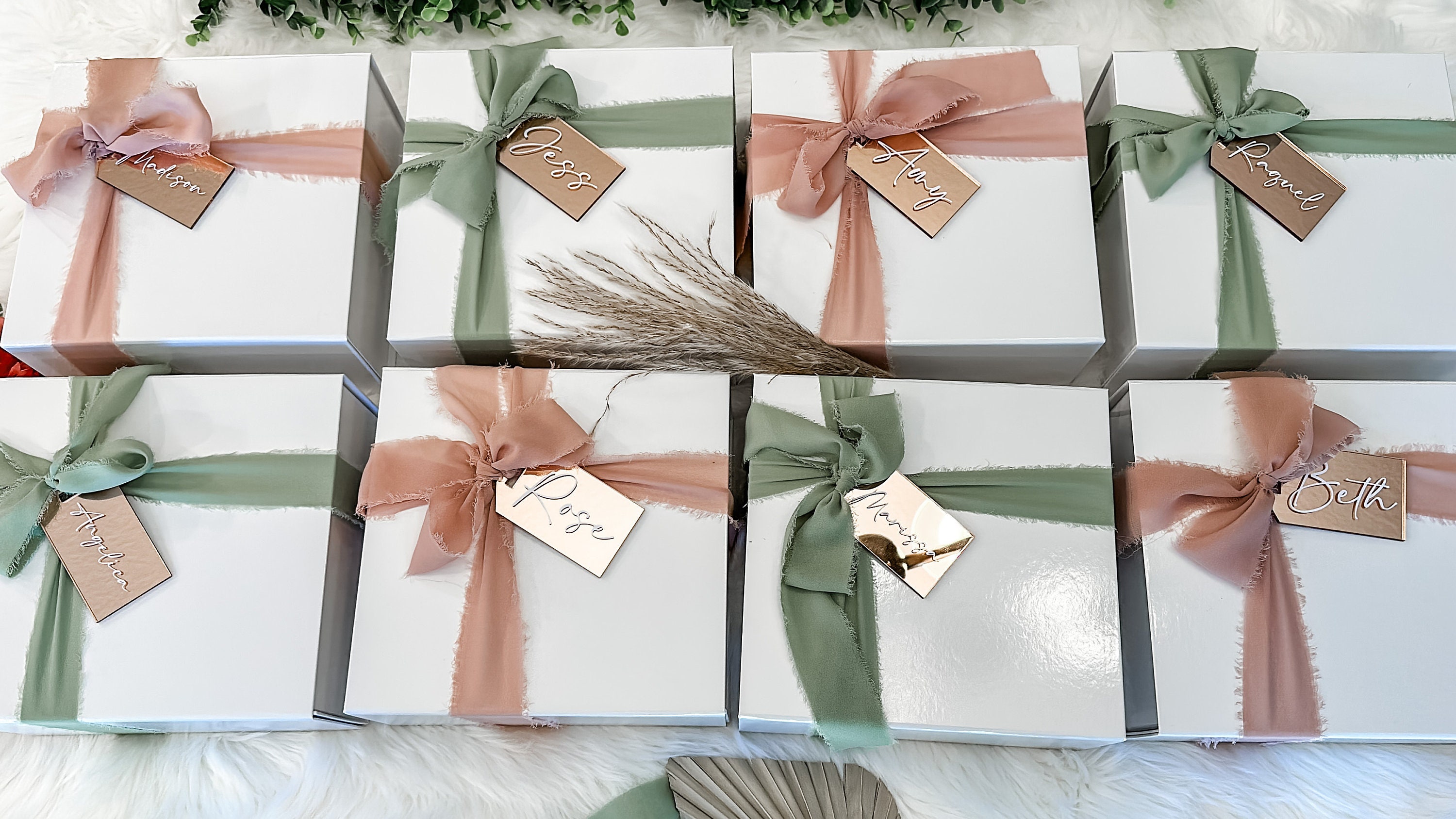 MAGNETIC BOX ONLY Boho Dusty Rose Personalized Empty Gift Box - Etsy