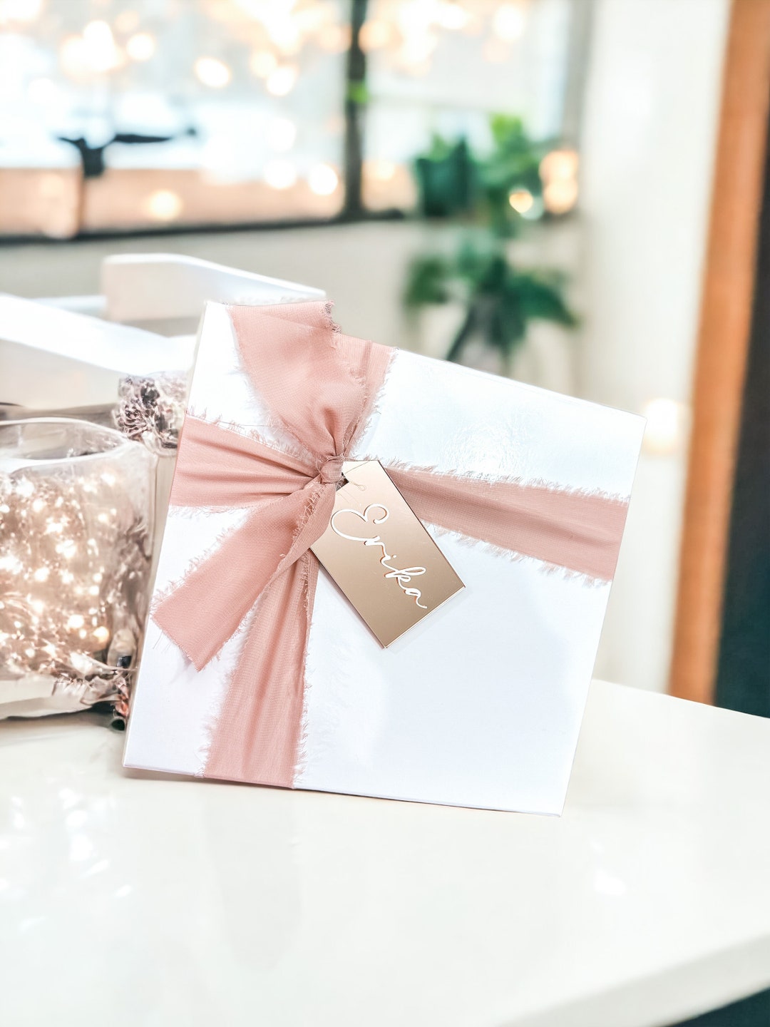 Personalized Luxury Large White Gift Box Custom Magnetic Keepsake Box ...