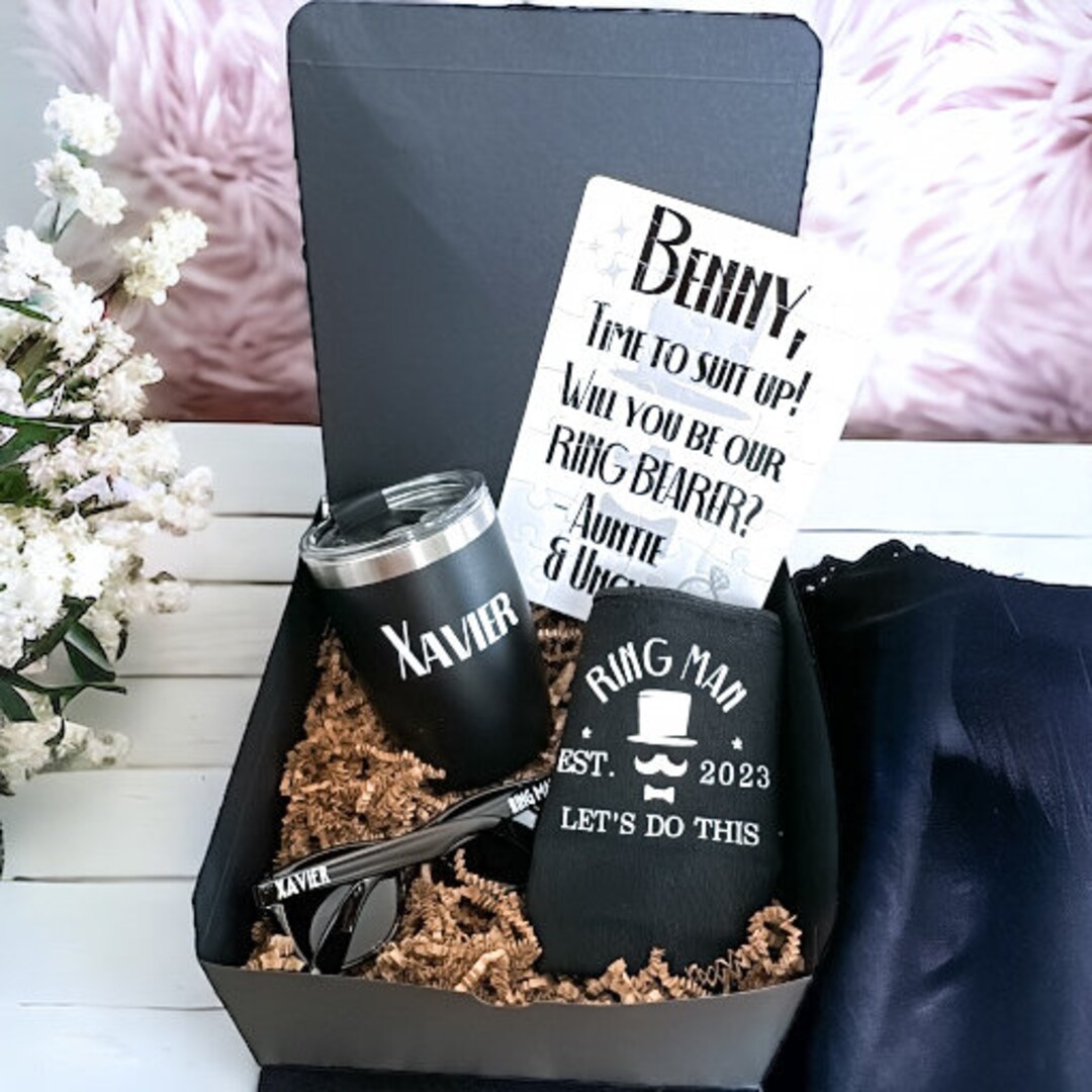 Personalized Ring Bearer Gift Box Ring Security Proposal Box Gift Ring ...