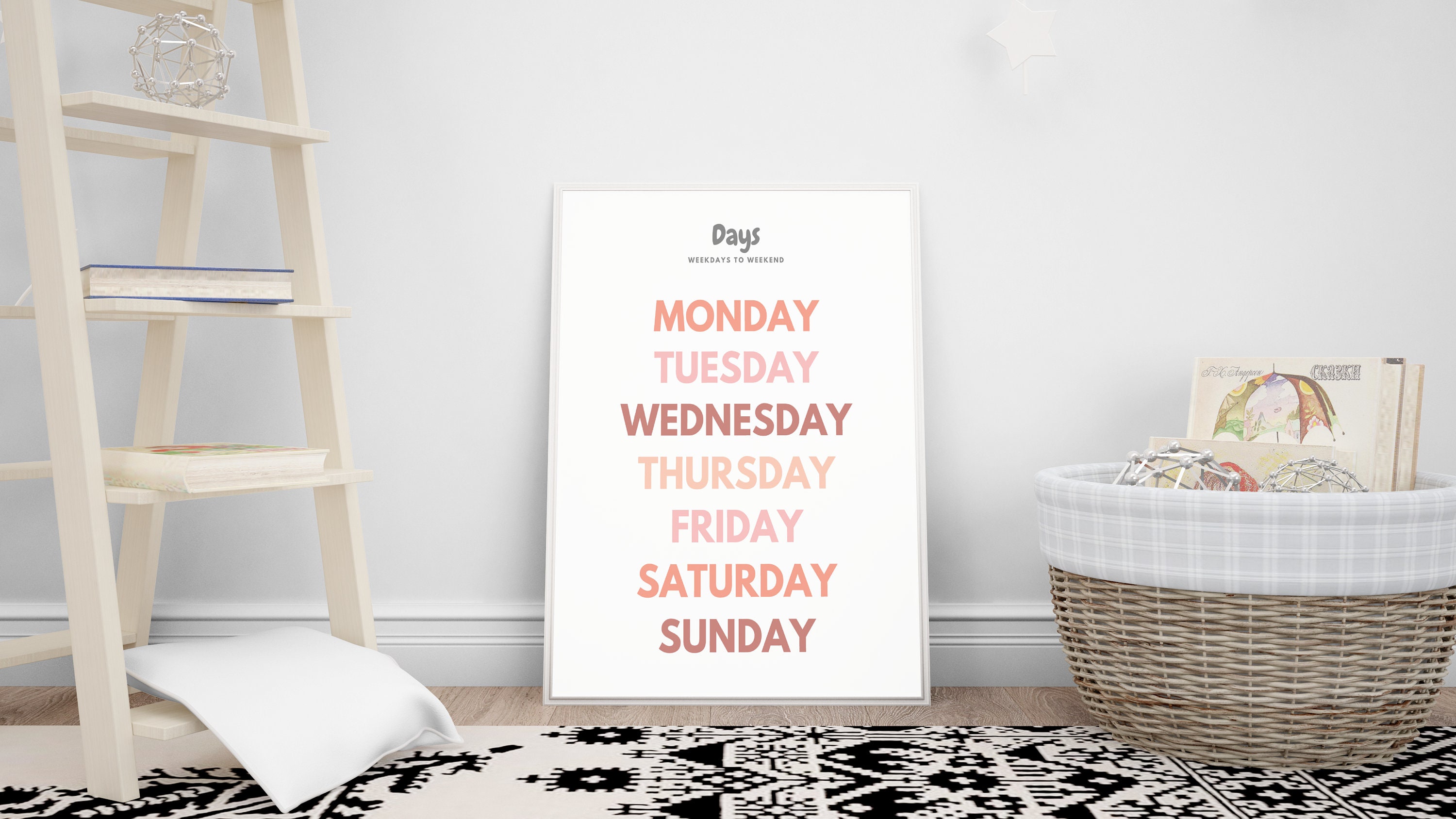 Day of the Week Poster - Printable Wall Art - Educational Prints ...