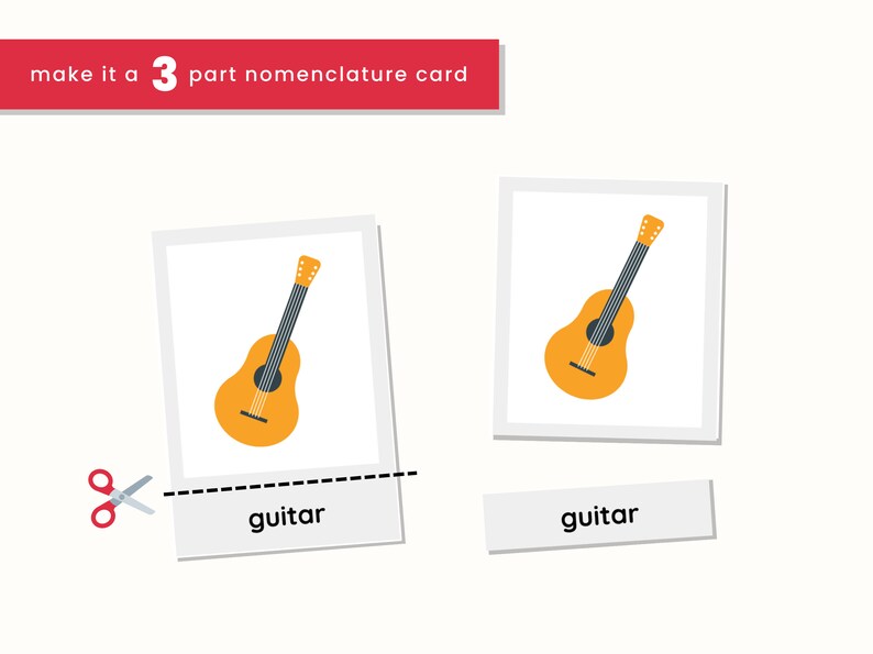 INSTRUMENTS Printable Flash Cards for Kids, Homeschool Learning ...